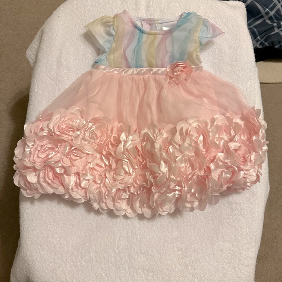 Nannette Baby | Dresses | Nannette Baby Size 2 Months Dress Pastel And ...